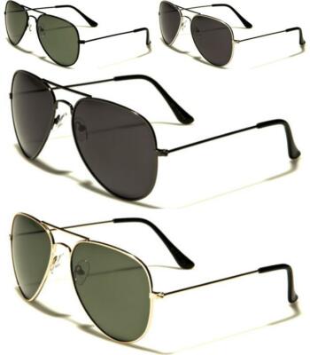 POLARIZED PILOT SUNGLASSES DRIVING BIG FBI POLICE UV400 VINTAGE RETRO ...