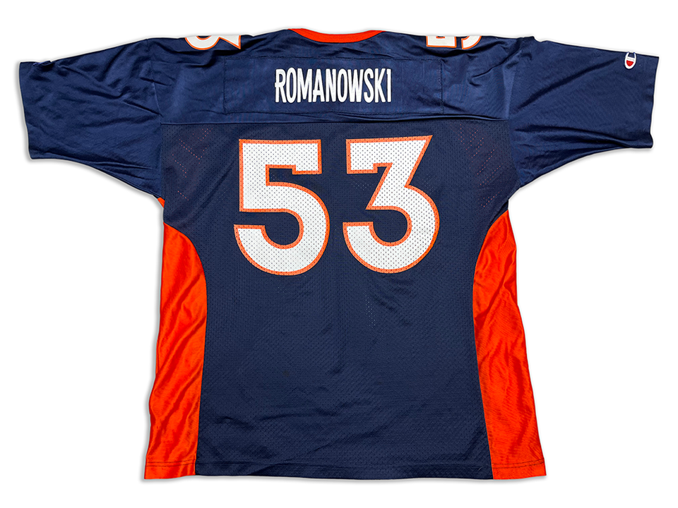 Champion Denver Broncos Bill Romanowski 53 Replica Home Jersey Mens ...