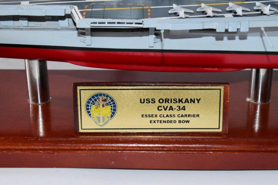 USS Oriskany CVA-34 Aircraft Carrier Model,Navy,Scale Model,Mahogany ...