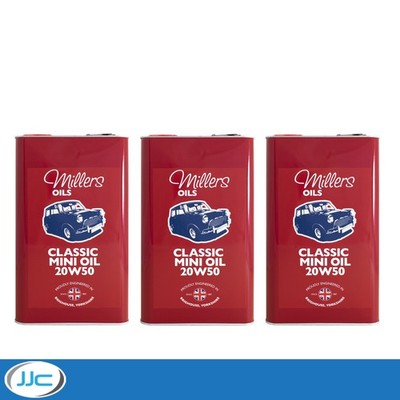 3 x 5 Litre - Millers Oils Classic Mini 20W50 Mineral Engine Oil | eBay UK