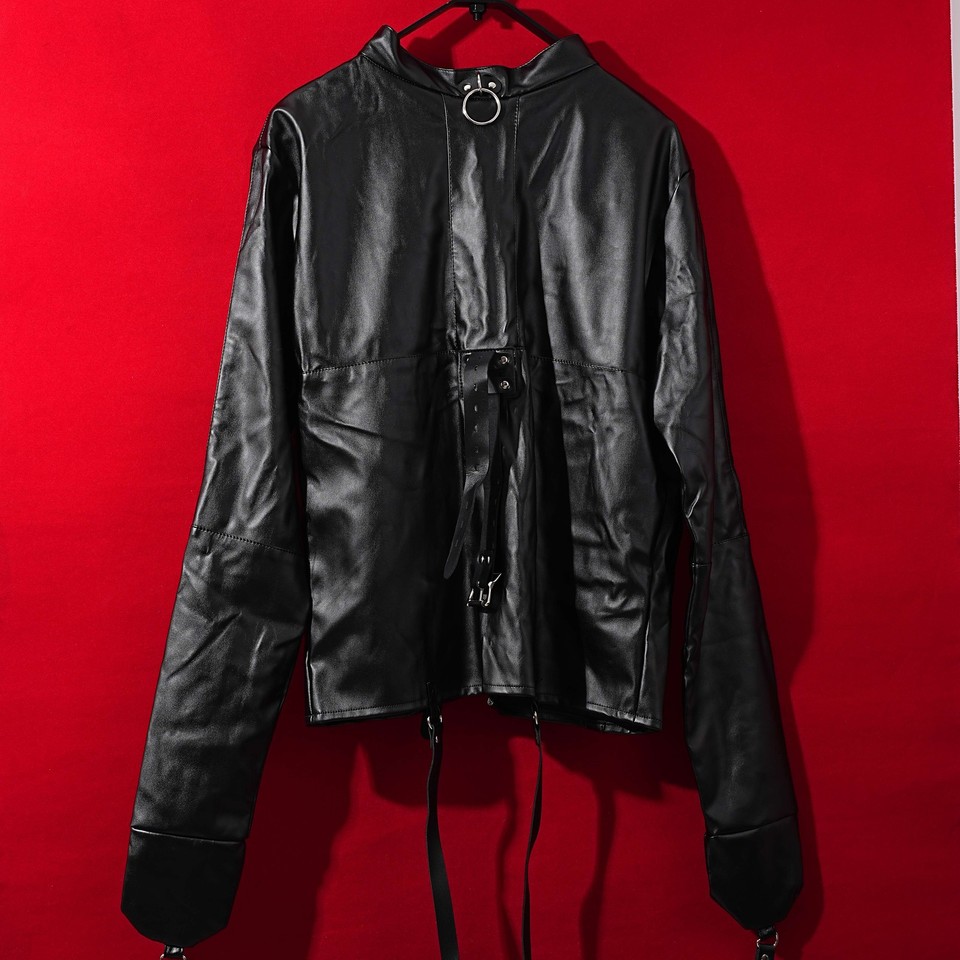 S/M L/XL Genuine Leather Professional Quality Straight Jacket Straps ...