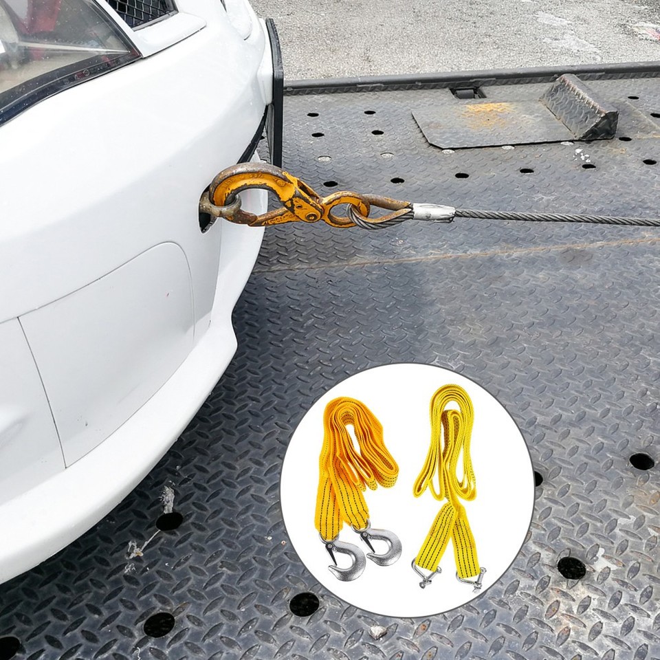 2 Pcs Heavy Duty Tow Rope Cable for Car Strap Powerful | eBay UK