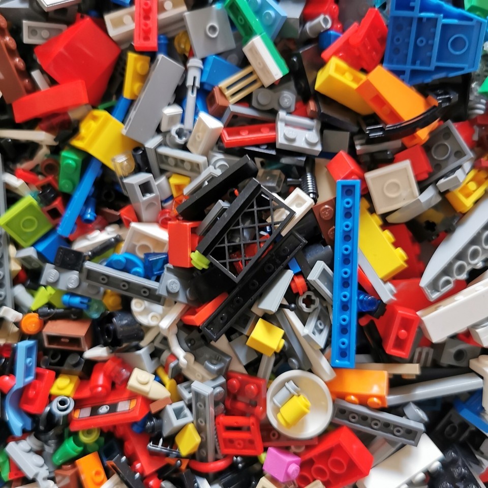 1 kg bag LEGO Bundle Mixed Bricks Parts Pieces Minifigure starter Job ...