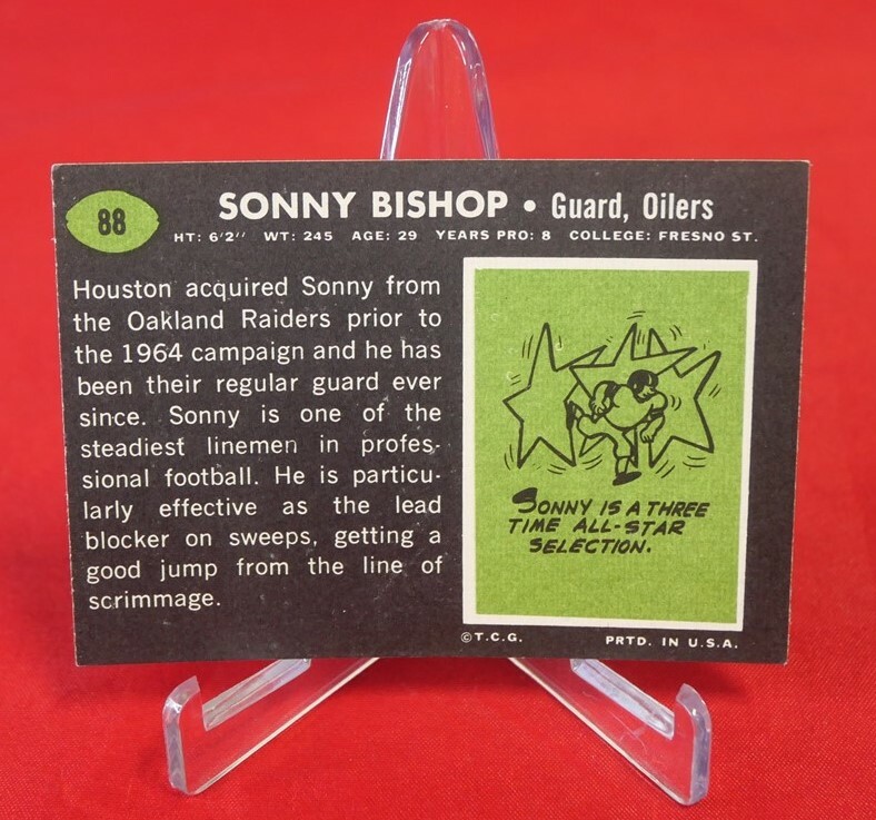 Sonny Bishop TOPPS Football Card 1969 #88 NFL FR | eBay