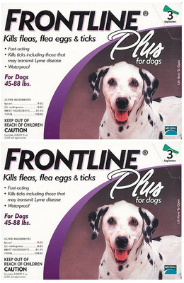 Frontline Plus Flea And Tick Dog Treatment 45-88 Lb, Doses