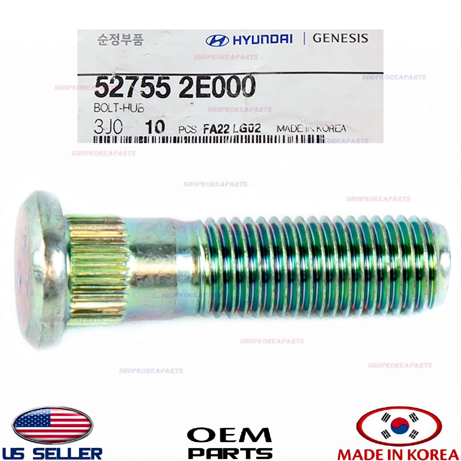 Genuine OEM Hyundai Kia Wheel Stud Hub Bolt 1pcs *See compatibility ...