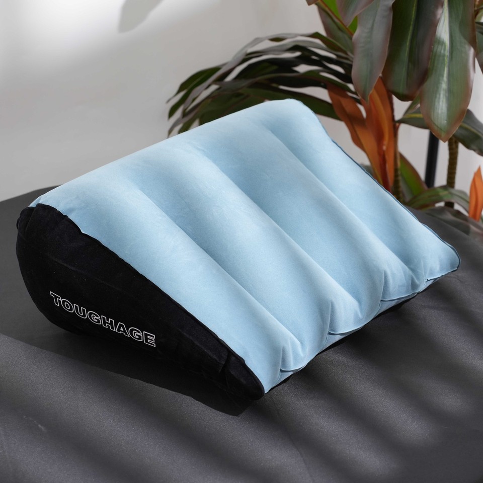 TOUGHAGE Multifunctional Inflatable Triangular Pillow Positions Support ...