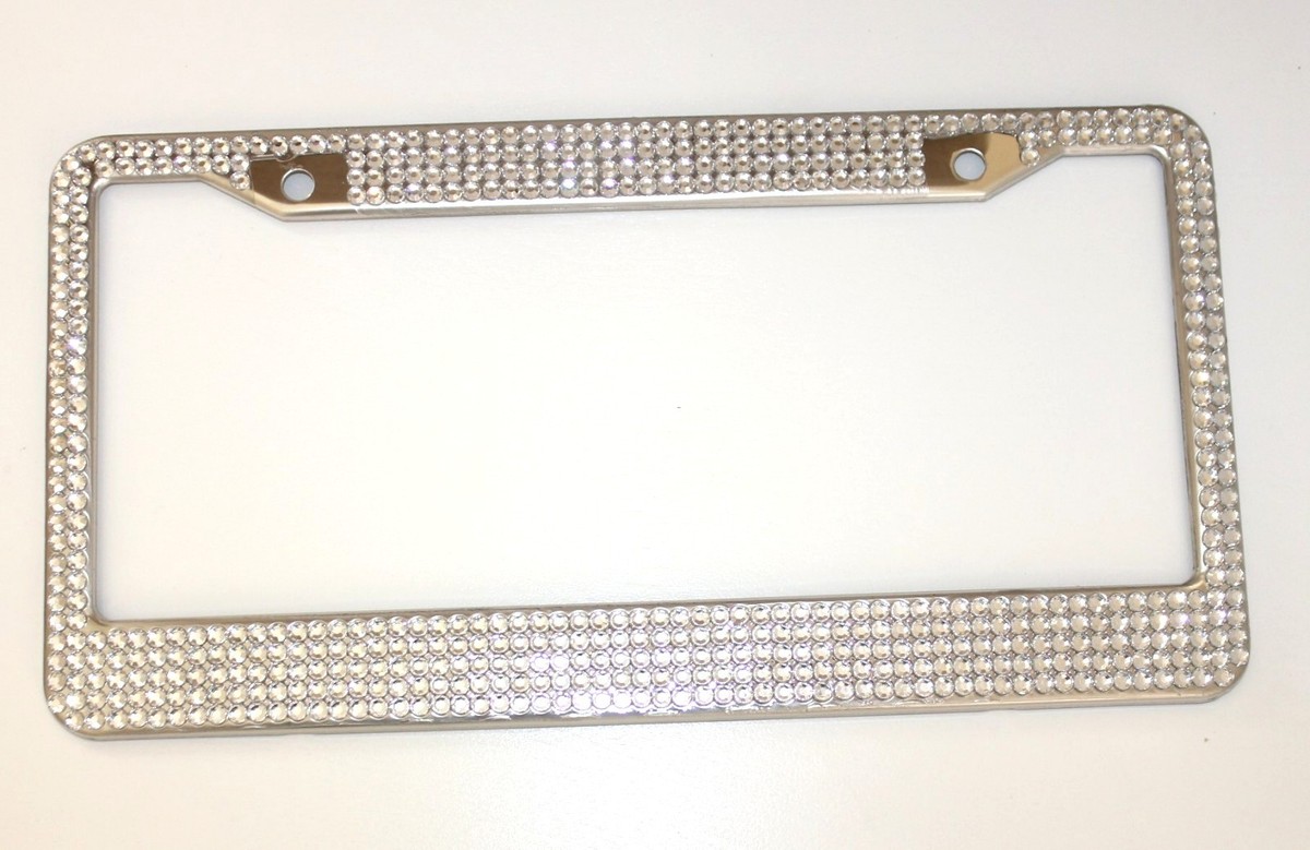 Diamond License Plate Frames Pink License Plate Frame 2 Pack Black