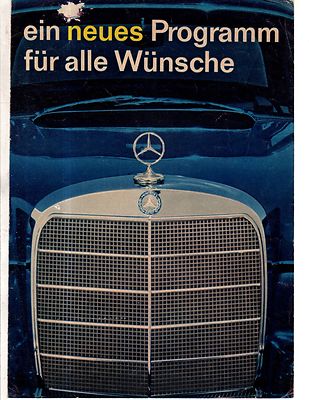 1959 Mercedes-Benz Sales Ordner IN Deutsche Und Farbe 220 Modelle ...
