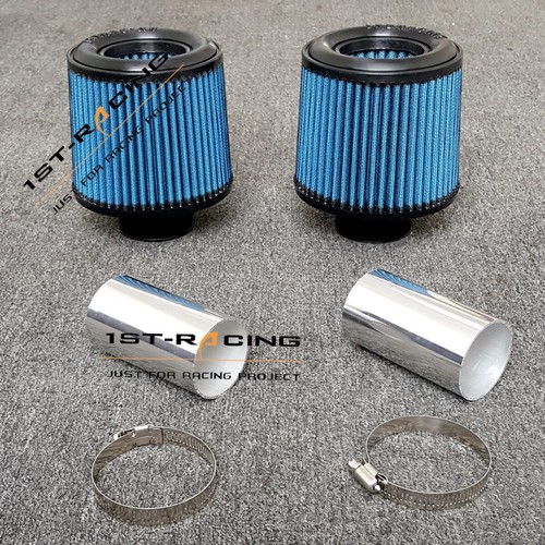 Blue Hi Flow Dual Cone Air Intake Filter For BMW N54 135i 335(x)i 535(x ...