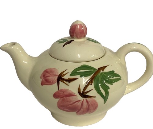 Vintage Teapot Blue Ridge Pottery Hand painted Flowers Read | eBay