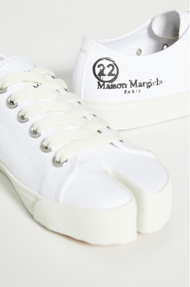 Maison Margiela Tabi Logo Canvas Lace up Low Top Sneakers Women EU 40 ...