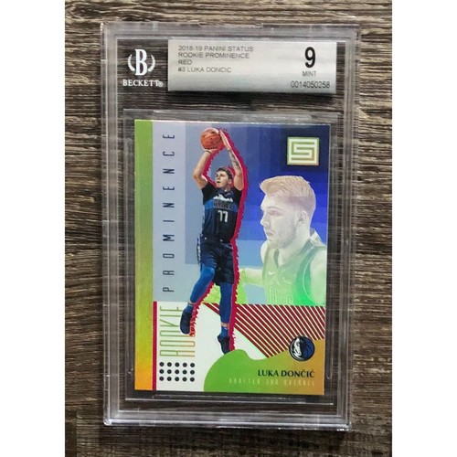 2018-19 Panini Status Luka Doncic RC Rookie Prominence #3 Red BGS 9 ...