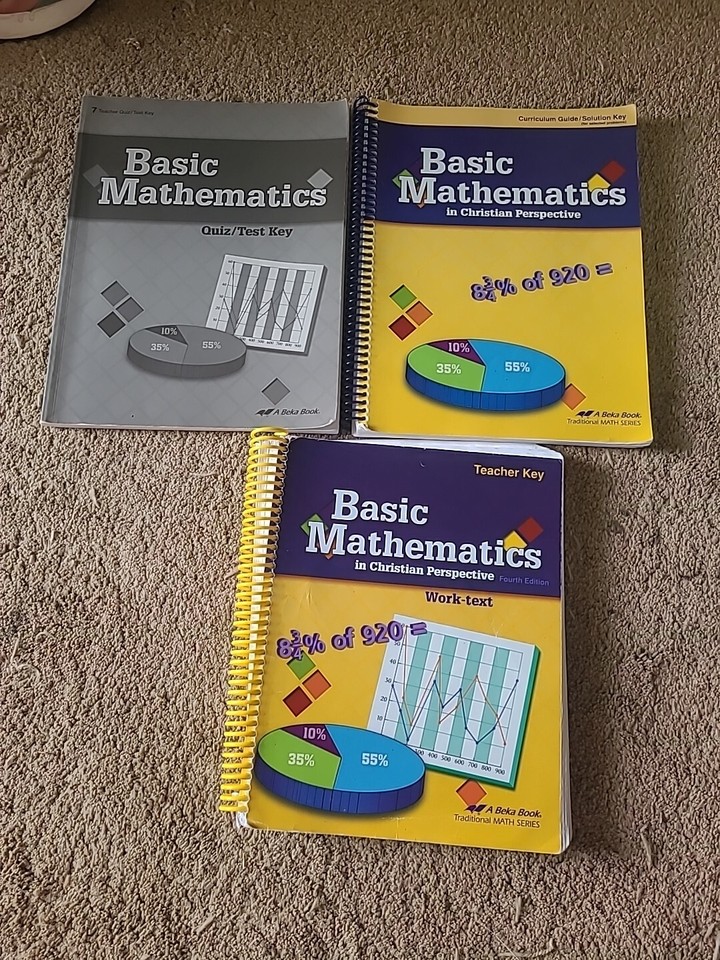 Abeka Basic Mathematics Set 4th Ed. With 3 Books Missing Quiz/Test ...