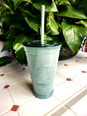Starbucks Green Glass Cold to Go Recycled Cup! Excellant Condition! | eBay