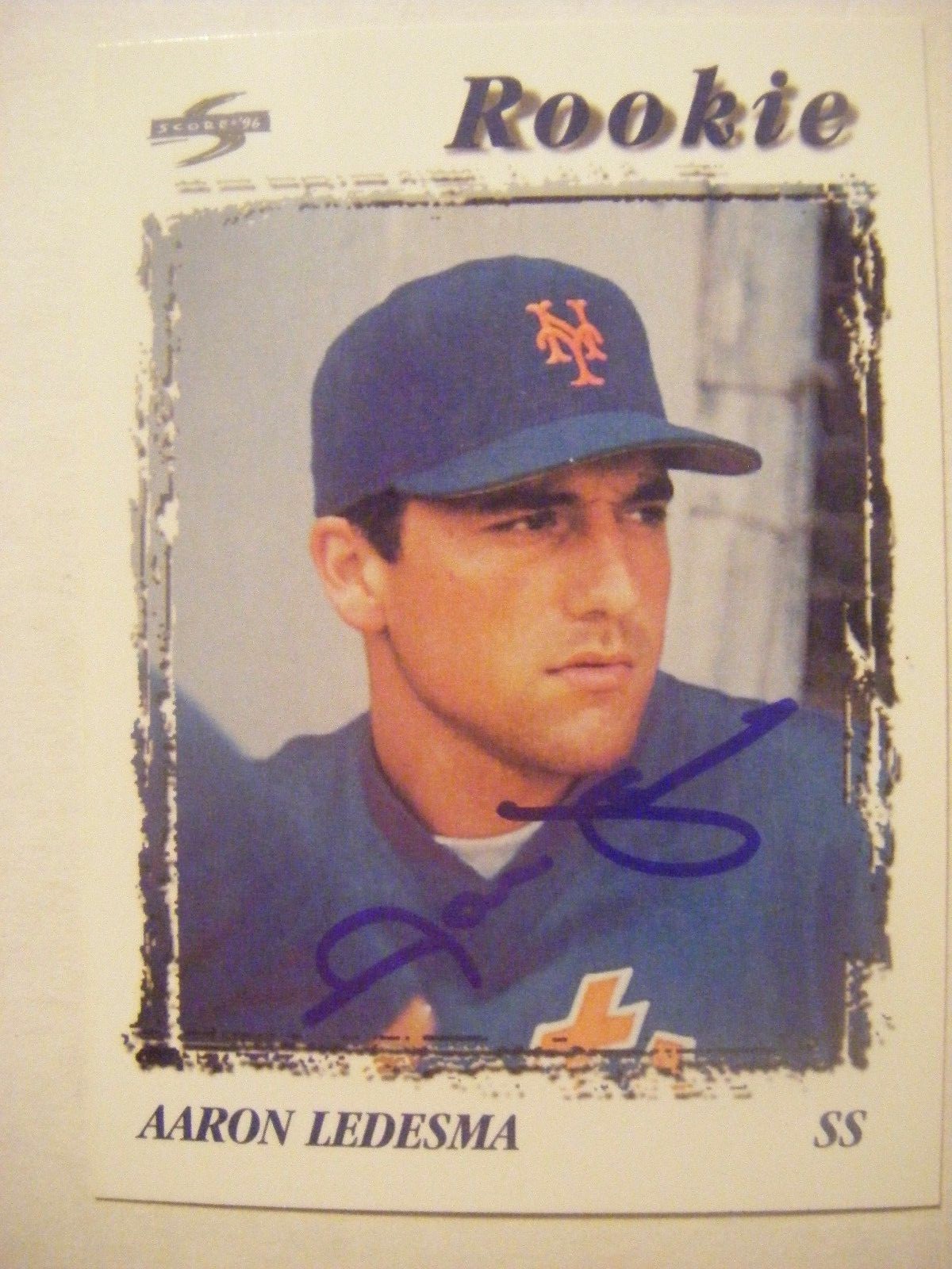 AARON LEDESMA signed RC METS 1996 Score baseball card AUTO Autographed ...