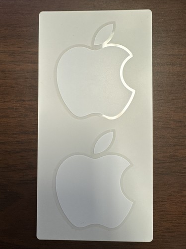 NEW White Apple Logo Sticker Decal - Genuine OEM Includes 2 Stickers ...