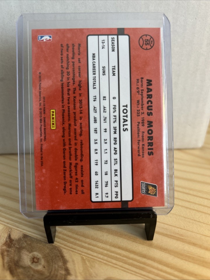 Marcus Morris #55 2014-15 Donruss Stat Line Season SN /319 Kobe Guarding! | eBay