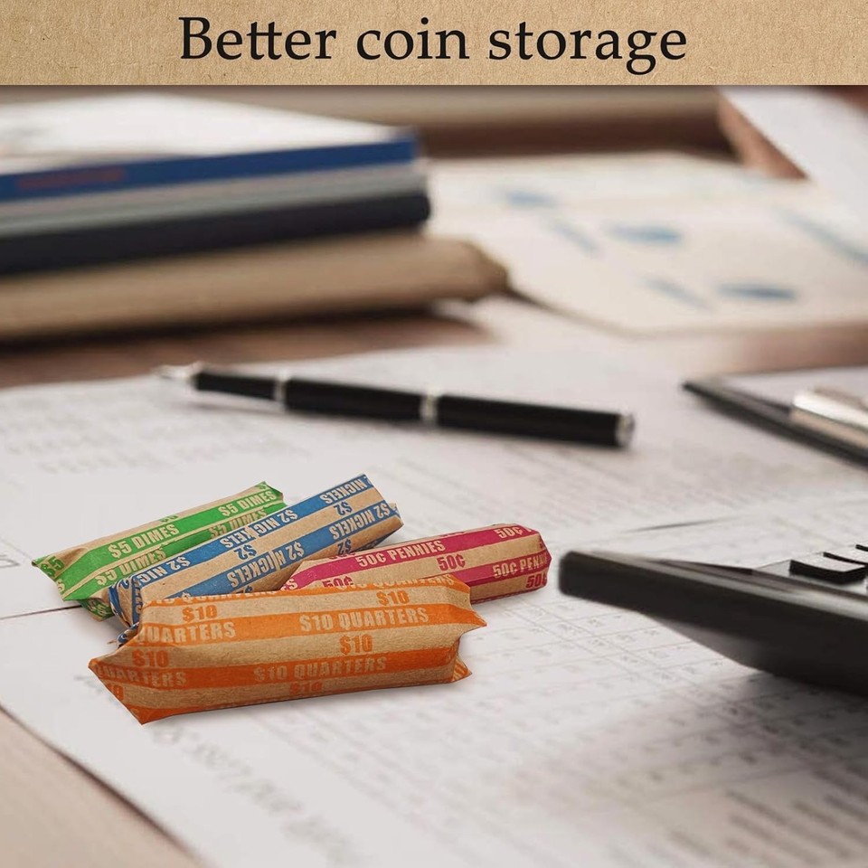Assorted Coin Wrappers For Nickel Dime Penny Quarter Sorter Money ...
