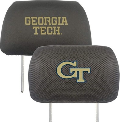 Georgia Tech Yellow Jackets Pair of Premium Auto Head Rest Covers ...