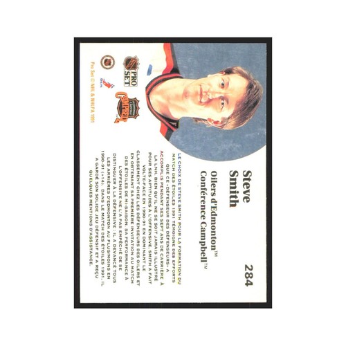 1991 Pro Set Steve Smith Edmonton Oilers #284 | eBay