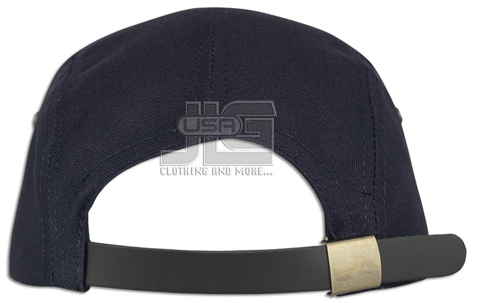 5 Panel Solid Camo Strap-back Adjustable Leather Strap Cap Hat JLGUSA ...