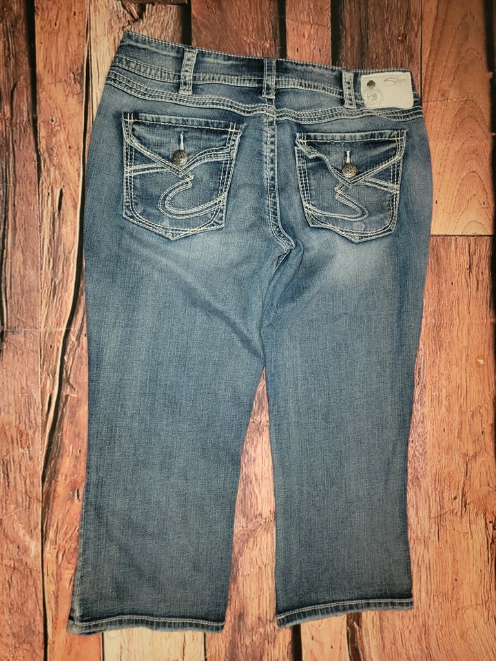 Silver Womens Capris Suki Surplus Sz 31 | eBay