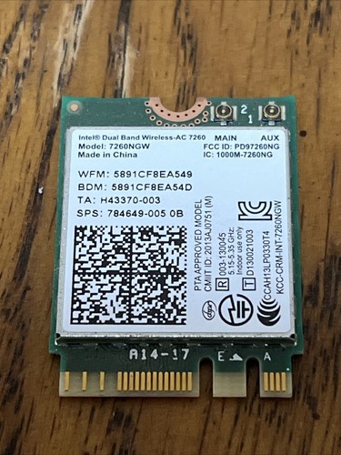 LENOVO 7260NGW 04X6007 INTEL DUAL BAND WIRELESS-AC WIFI NETWORK CARD ...