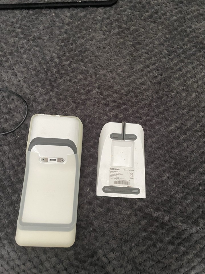 Clover Flex C401U Wireless Credit Card Processor Handheld POS & Cradle ...