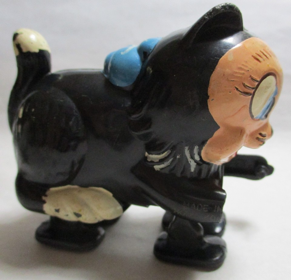 VINTAGE 1960s MARX TOY RAMP WALKER ELEPHANT & DISNEY FIGARO CAT (AS-IS ...
