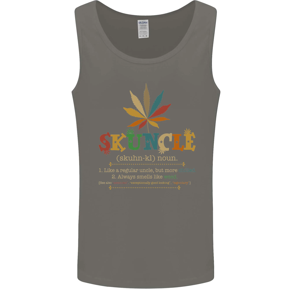 Skuncle Uncle That Smokes Weed Funny Drugs Mens Vest Tank Top | eBay