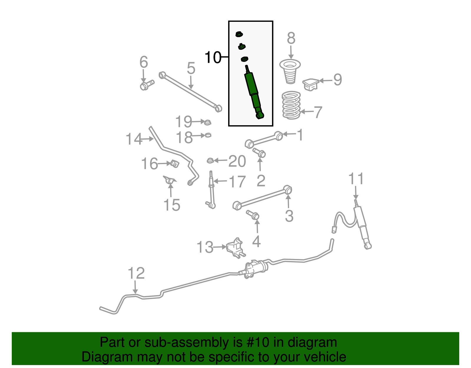 Genuine Toyota Shock Absorber (Left Right Rear) 48530-80372 | eBay