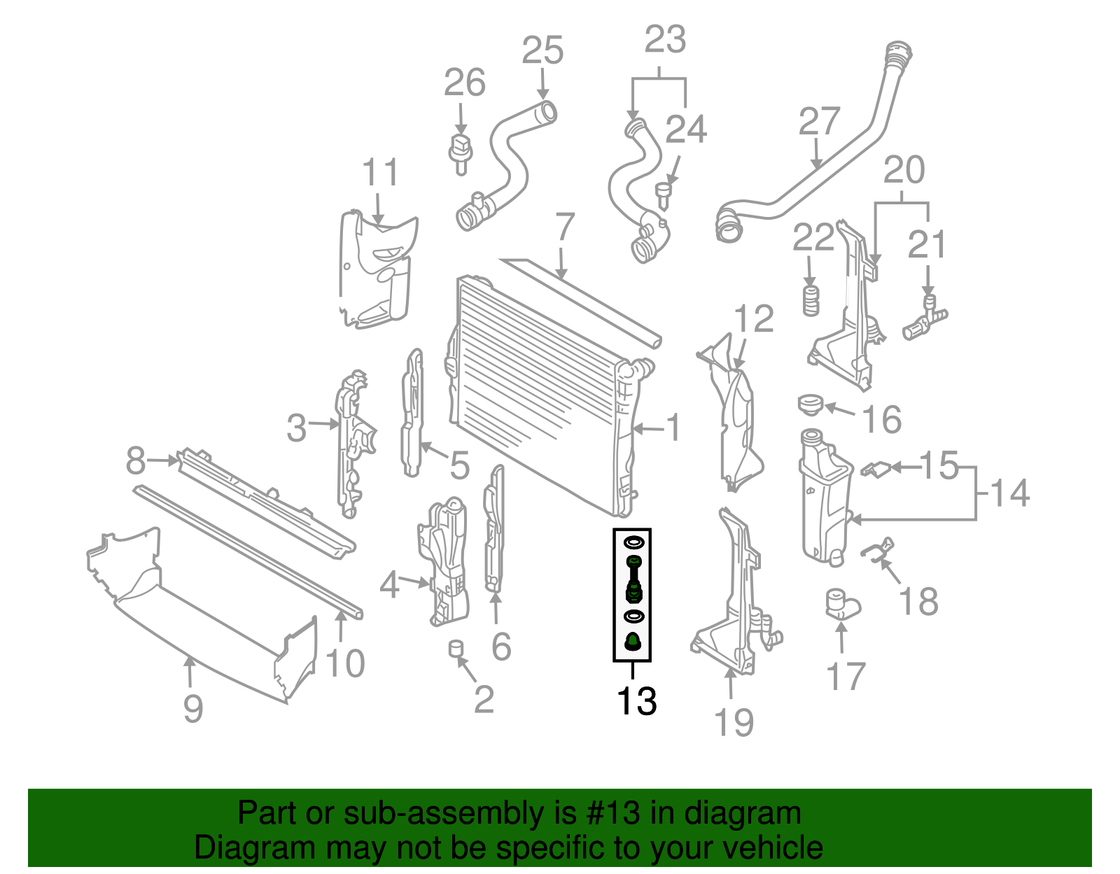 Genuine BMW Z4 Radiator-adjust Screw Radiator Adjusting S 17111437360 ...