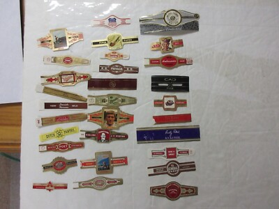 30 CIGAR BANDS LABELS = ALL DIFFERENT = REAL NICE = SOME RARE ONES | eBay