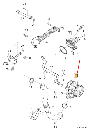 VOLVO XC60 MK2 Coolant Pump 32252284 NEW GENUINE | eBay