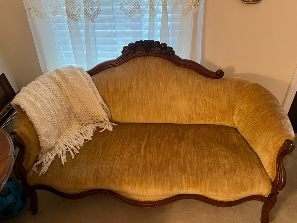 Antique Chair Pair and Couch, KIMBALL Victorian Rose Carved | eBay