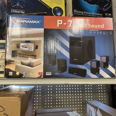 Paramax P-7 HD Sound, 6-Piece Home Theater Speaker System, Black NEW FREE SHIP!! | eBay