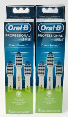 oral-b professional deep sweep 6 total brush heads distressed packaging ...