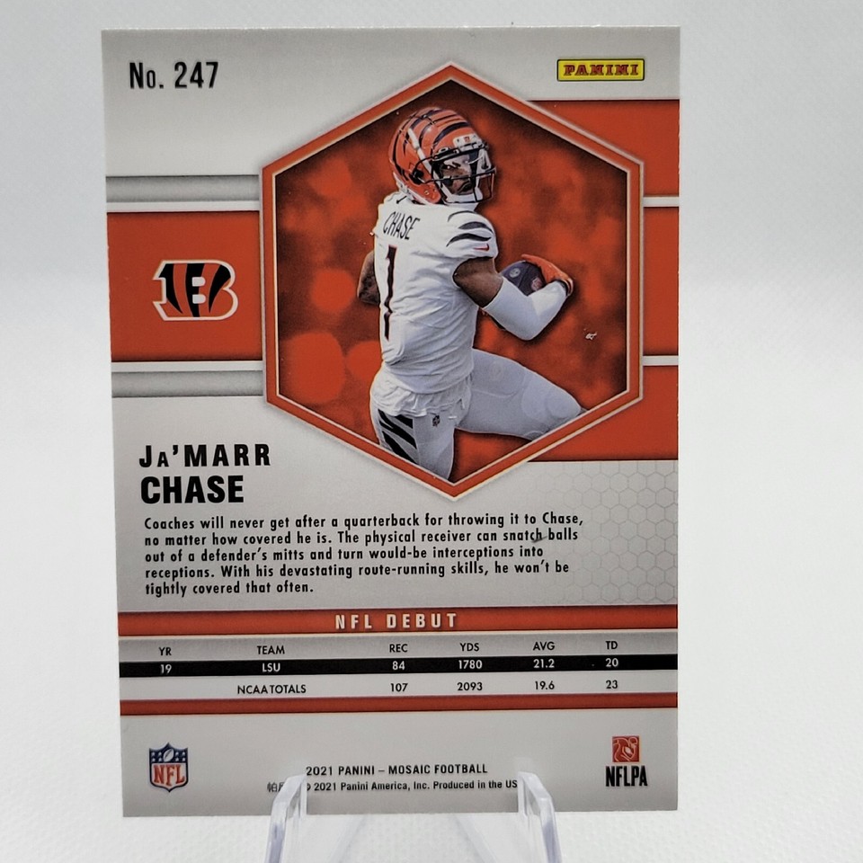2021 Mosaic Football Jamarr Chase NFL Debut Rookie #247 Bengals | eBay