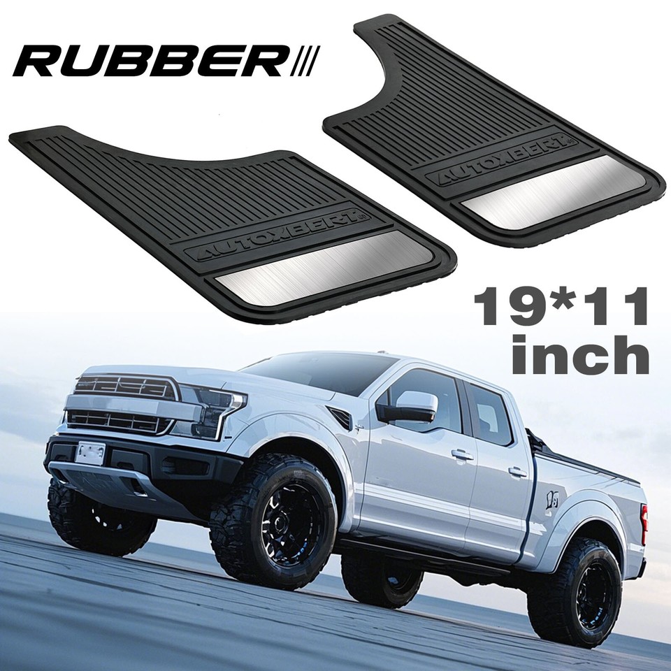 2PCS Rubber Mud Flaps Pickup Trucks Car Splash Guards W/ Night ...