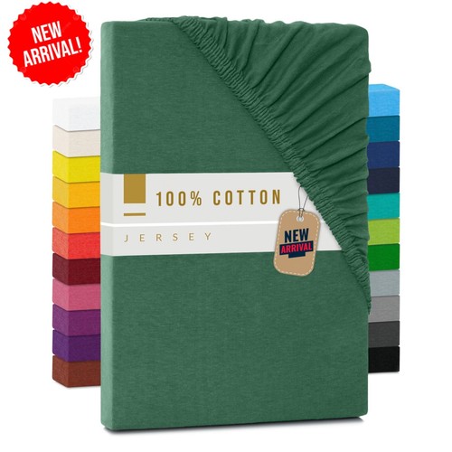 NEW Cotton Fitted Sheet 30cm Extra Deep Bed Sheets for Mattress Double ...