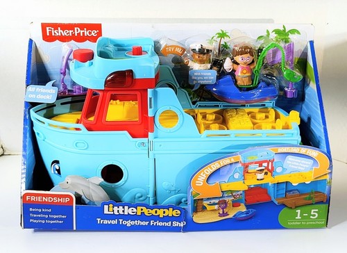 Fisher Price Little People Big Helpers Travel Together Friend Ship Boat ...