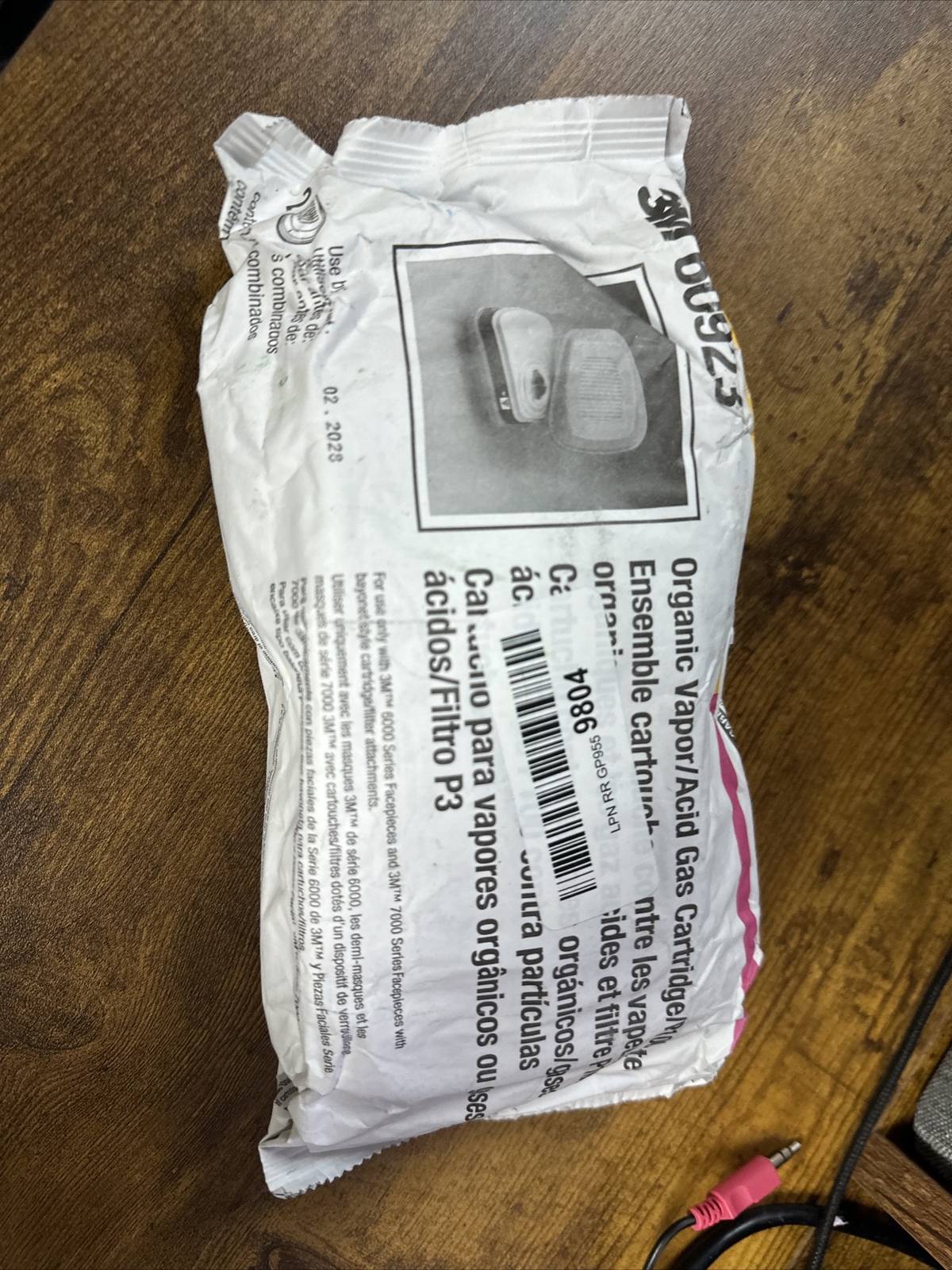 3M 60923 Organic Vapor Acid Gas P1OO Replacement Respirator Cartridge ...