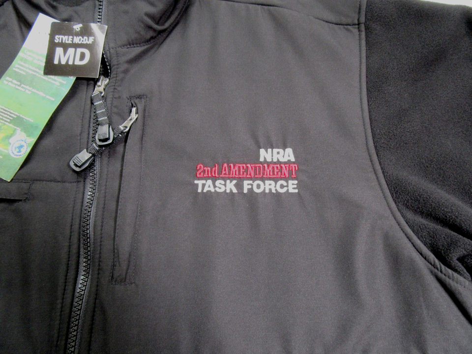 NRA 2nd Amendment Task Force Full Zip Fleece Jacket Black Men's M NWT ...