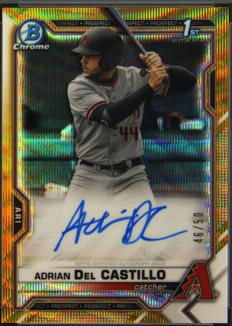2021 Bowman Draft - Chrome Draft Pick Autographs Adrian Del Castillo # ...