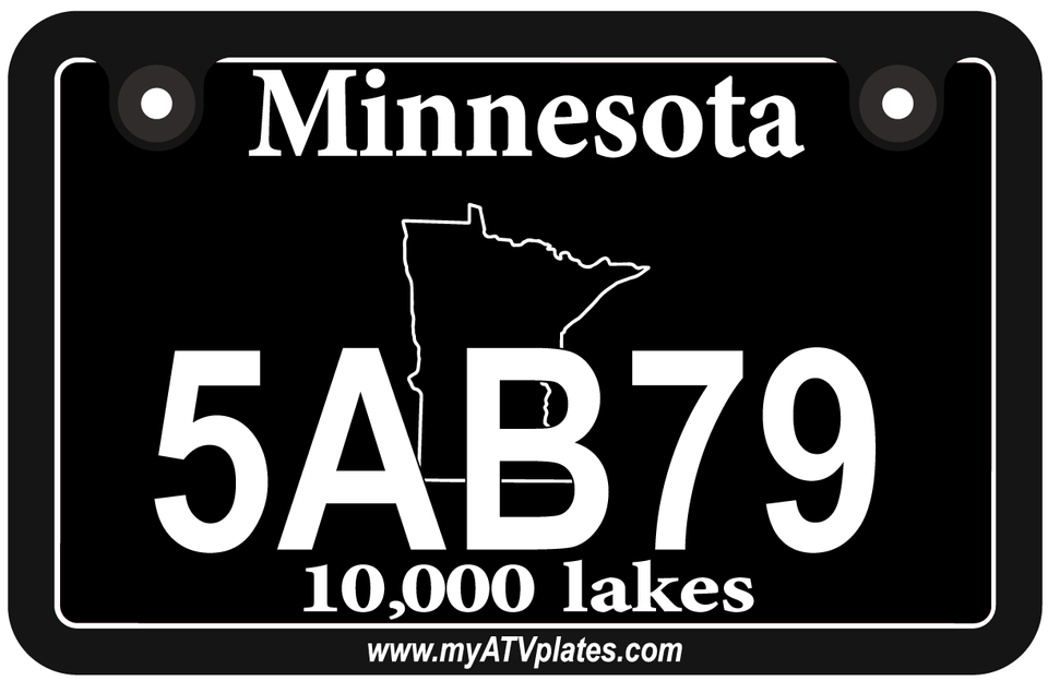 *NEW* Minnesota Black ATV/UTV License Plate *Now Available w/FRAME! #1 ...