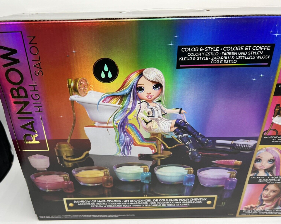 2020 Rainbow High Salon Playset With Rainbow Of DIY Washable Hair Color ...