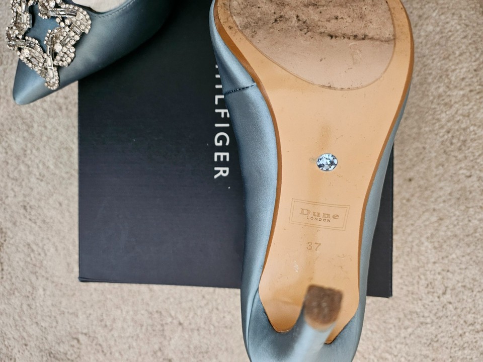 Dune shoes 4 Rare colour duck egg blue, worn once, stunning shoes | eBay UK