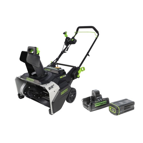 Greenworks 82V 22 inch Snow Blower with 5Ah Battery and Rapid Charger ...