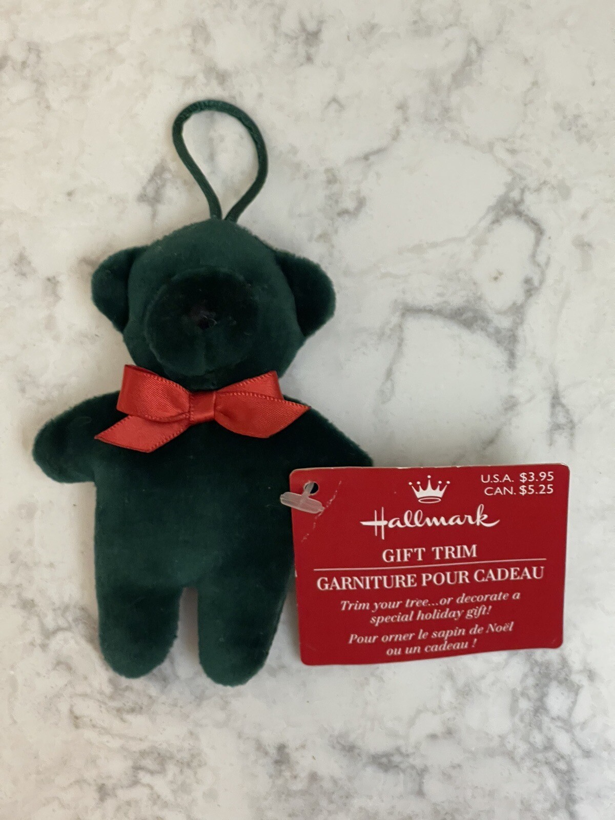 Hallmark Gift Trim Green Velvet Teddy Bear Ornament | eBay